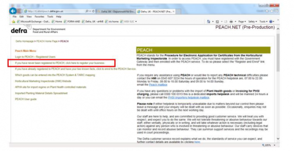 PEACH User Guide - UK Plant Health Information Portal