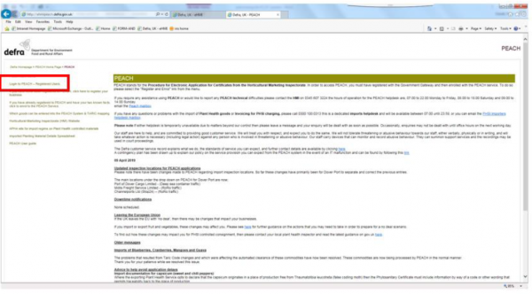 PEACH User Guide - UK Plant Health Information Portal